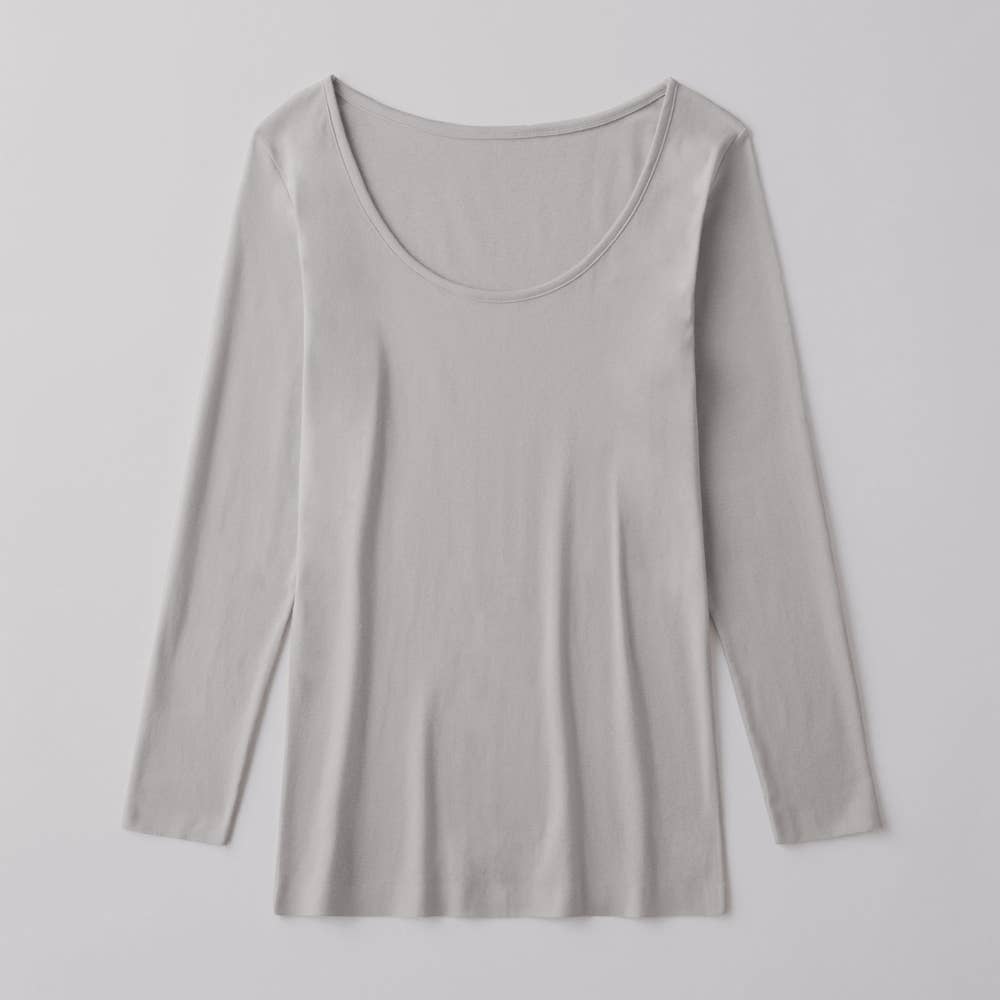 【100%純棉無縫】 8分袖內衣CK4346:女式上衣