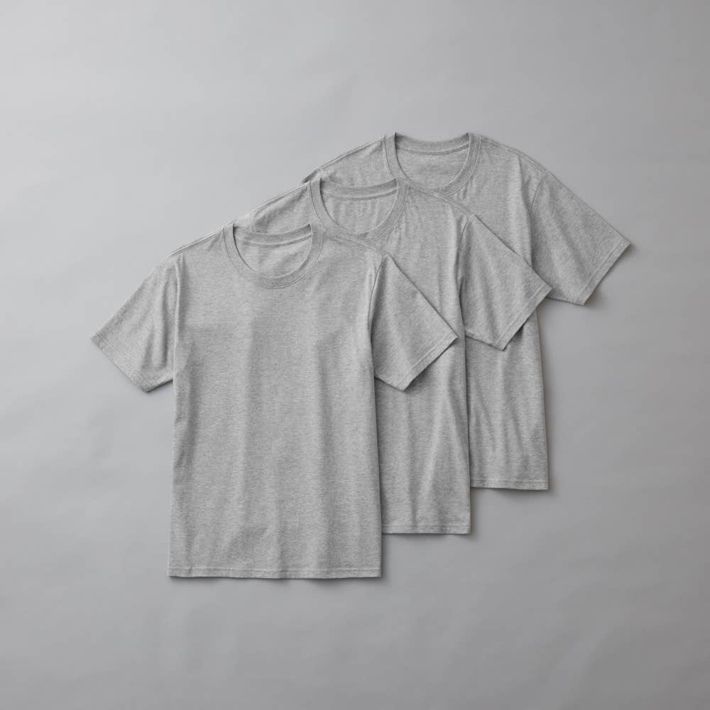 天竺クルーネックTシャツ（3枚組） GM01133 :メンズ トップス
